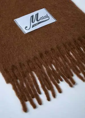 Marni Fringed Wool Scarf