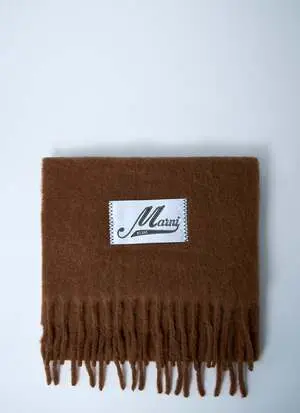 Marni Fringed Wool Scarf - Multicolor