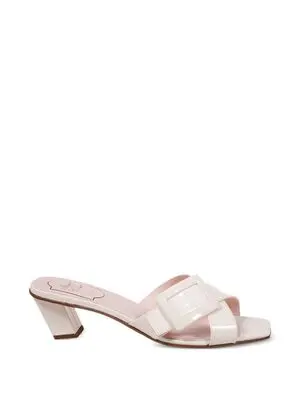 ROGER VIVIER Belle Vivier Leather Mules - Multicolor