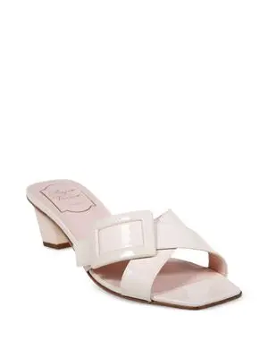 ROGER VIVIER Belle Vivier Leather Mules - Multicolor