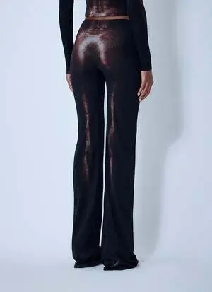 JEAN PAUL GAULTIER Body Dust Print Mesh Pants - Black