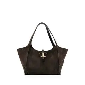 TOD'S Calf Leather Tote Bag With Gold-tone Hardware - Brown