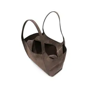 TOD'S Calf Leather Tote Bag With Gold-tone Hardware - Brown