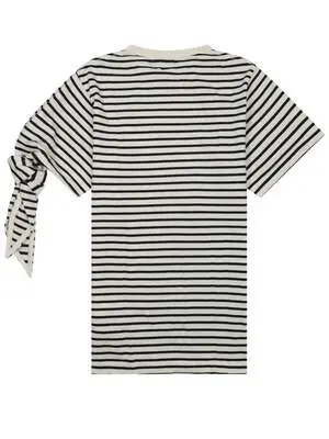JW Anderson Striped T-shirt With Knot Detail - Multicolor