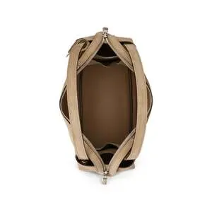 TOD'S Leather Tote Bag With Detachable Shoulder Strap And T Charm - Cream