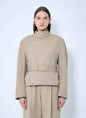 Bottega Veneta Compact Cotton Blouson - Cream