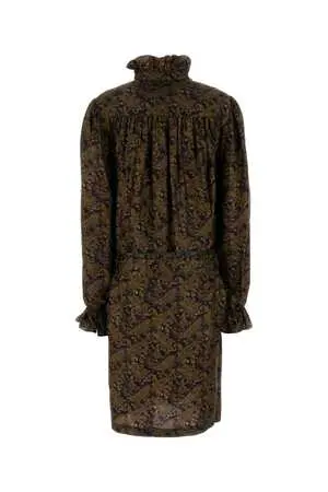 Saint Laurent Printed Silk Dress