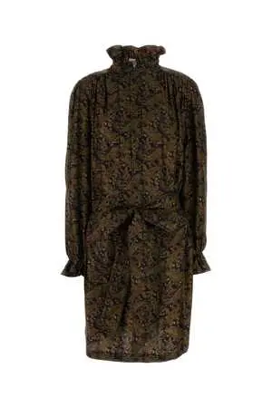Saint Laurent Printed Silk Dress - Multicolor