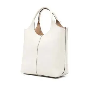 TOD'S Off- Calfskin Tote Bag - White