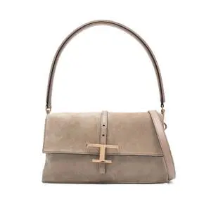 TOD'S Leather And Suede Shoulder Bag