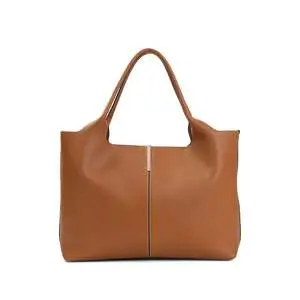 TOD'S Leather And Suede Shoulder Bag - Brown