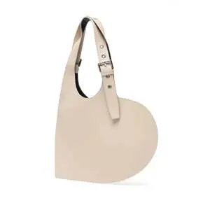 Coperni Heart-shaped Leather Tote Bag - Cream