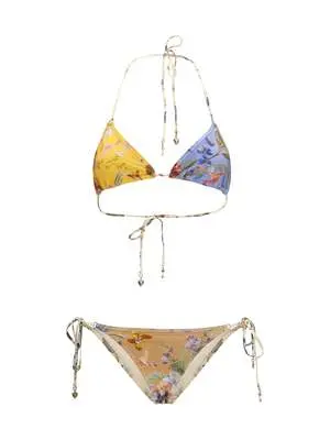 Zimmermann Patience Spliced Tri Bikini - Multicolor