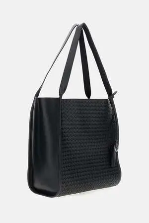 Bottega Veneta Corriere Soft Leather Intrecciato Tote Bag - Multicolor