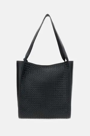 Bottega Veneta Corriere Soft Leather Intrecciato Tote Bag - Multicolor