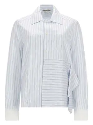 JW Anderson J.W. Anderson Asymmetrical Striped Shirt With Draping Multicolor