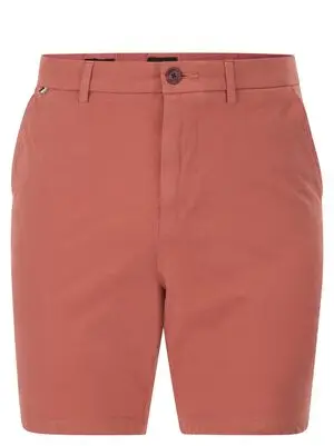 BOSS Stretch Cotton Chino Shorts In Modern Regular Fit - Red