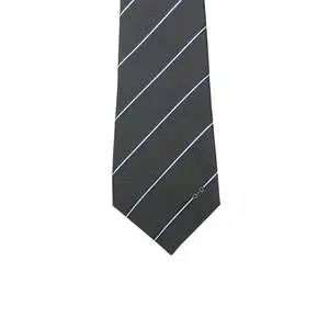 Gucci Grey Striped Silk Neck Tie