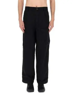 C.P. COMPANY Cargo Pants With Logo Patch - Black