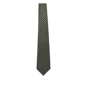 Gucci Olive Monogram Silk Neck Tie - Green