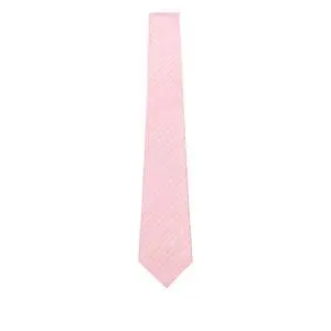 Gucci Silk Diagonal Stripe Logo Motif Neck Tie - Pink