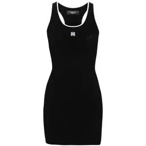 Amiri Ribbed Knit Contrasting Trim Mini Dress