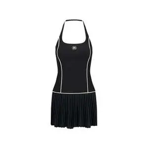Amiri Ribbed Knit Contrasting Trim Mini Dress - Black