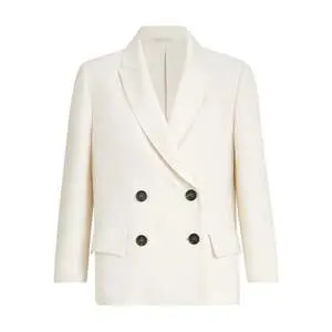 Brunello Cucinelli Double-breasted Blazer With Monili Detail