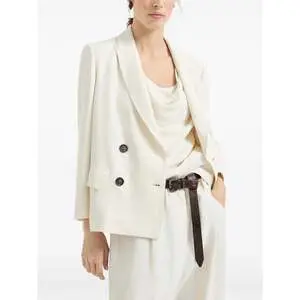 Brunello Cucinelli Double-breasted Blazer With Monili Detail