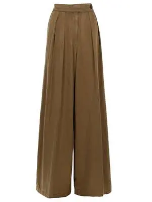 Dries Van Noten Wide Leg Tailored Trousers - Brown