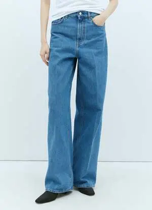 TOTEME Wide Leg Denim Jeans - Blue