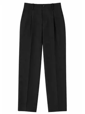 GOLDEN GOOSE Pleated Virgin Wool Trousers - Black