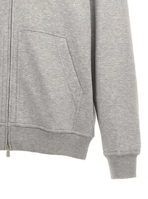 Brunello Cucinelli Zip Up Hoodie - Gray