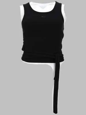 DIESEL® Crop Top With Lace-up Detail - Black