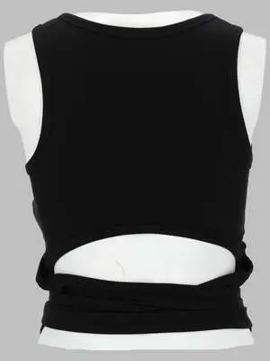 DIESEL® Crop Top With Lace-up Detail - Black