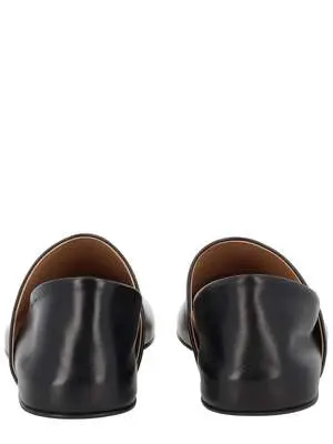 JW Anderson Leather Slipper Shoe - Black