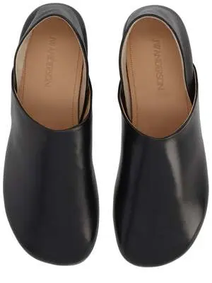 JW Anderson Leather Slipper Shoe - Black