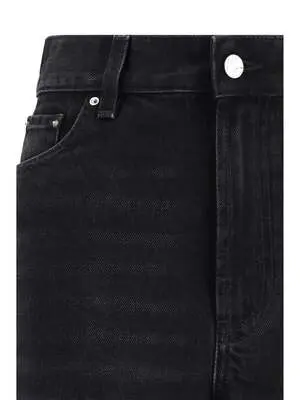 TOTEME Wide-leg High-rise Jeans With Pressed Crease - Black