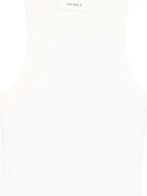 LISA YANG Amya Ribbed Cotton And Cashmere Top - Multicolor