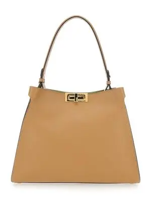 FENDI FENDI Way Tote Bag With Removable Handle And Turn Lock In Leather
