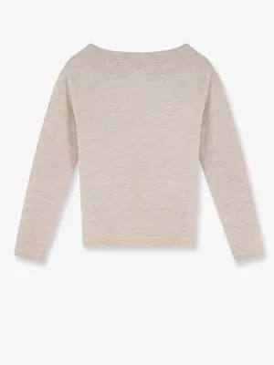 Max Mara Cashmere Sweater With Removable Band - Cream