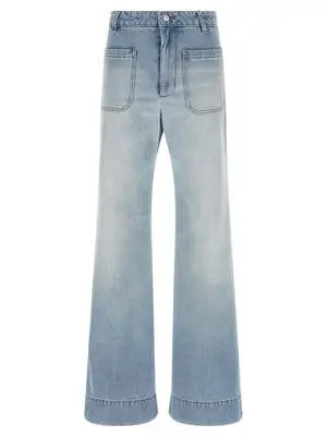 Victoria Beckham Alina Wide-leg Jeans - Blue