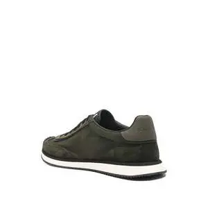 Dolce & Gabbana Low-top Suede And Calfskin Trainers - Green