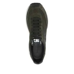 Dolce & Gabbana Low-top Suede And Calfskin Trainers - Green