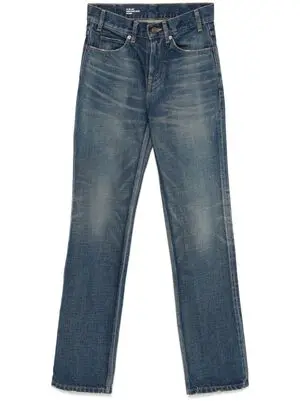 Celine Francoise Jeans In Washed Denim - Blue
