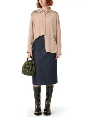 Dries Van Noten Embellished Cotton Shirt - Multicolor