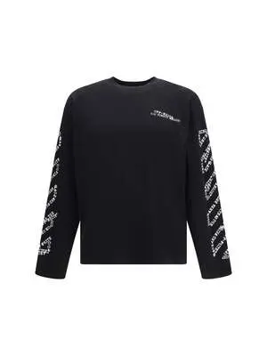 Off-White Patterned Long-sleeve T-shirt - Black
