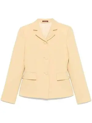 Gucci Crepe Wool Blazer - Yellow