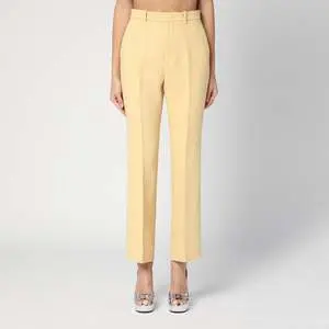 Gucci Wool Crepe Trousers - Yellow