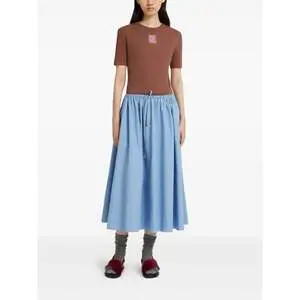 Marni A-line Skirt With Drawstring Waist - Blue